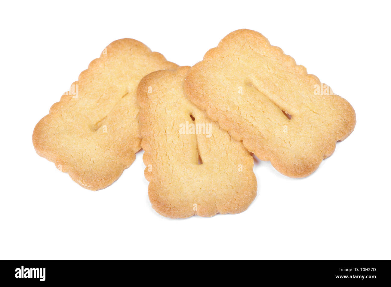 Heap of rectangular cookies isolated on white background Stock Photo ...