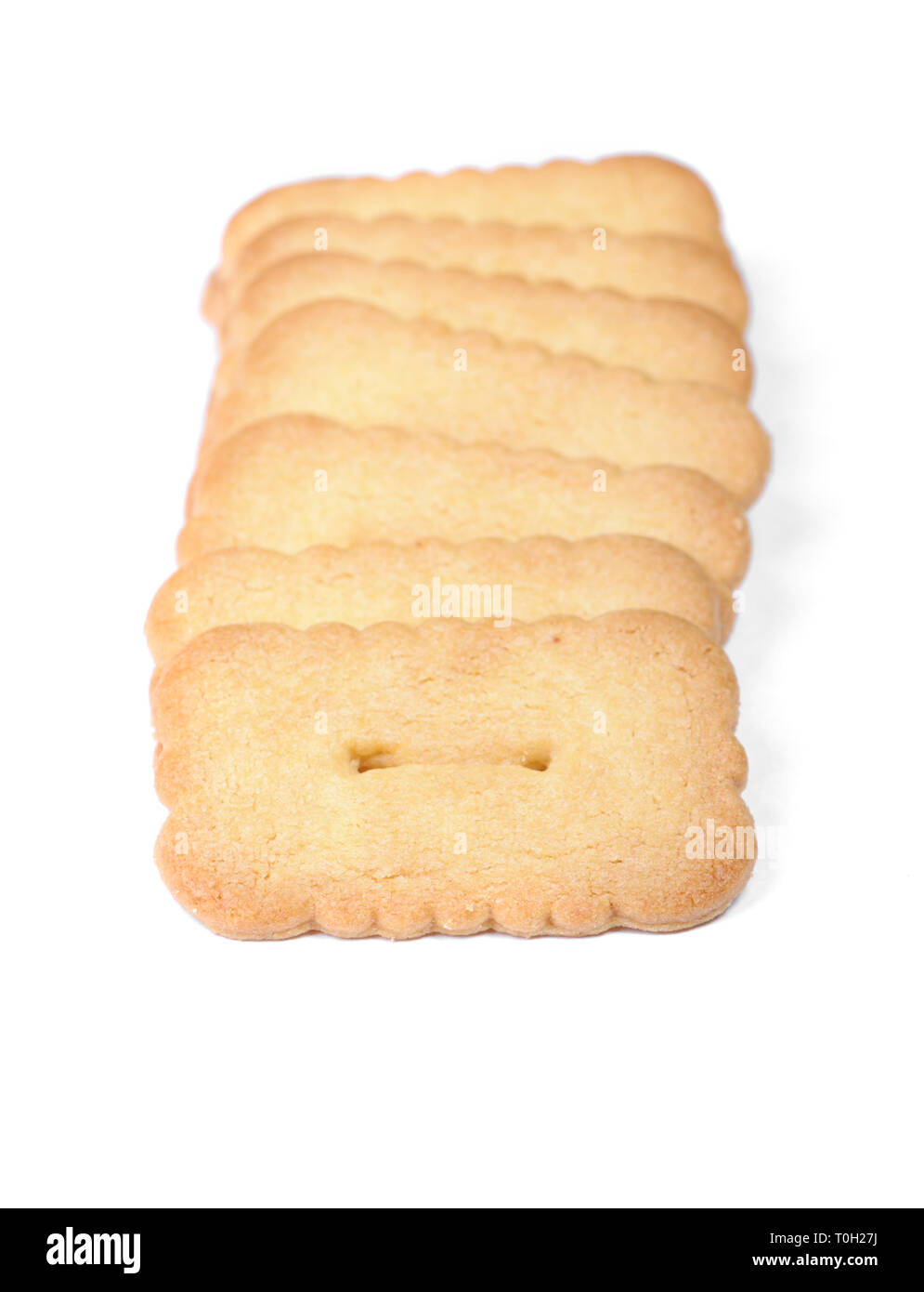 Heap of rectangular cookies isolated on white background Stock Photo ...
