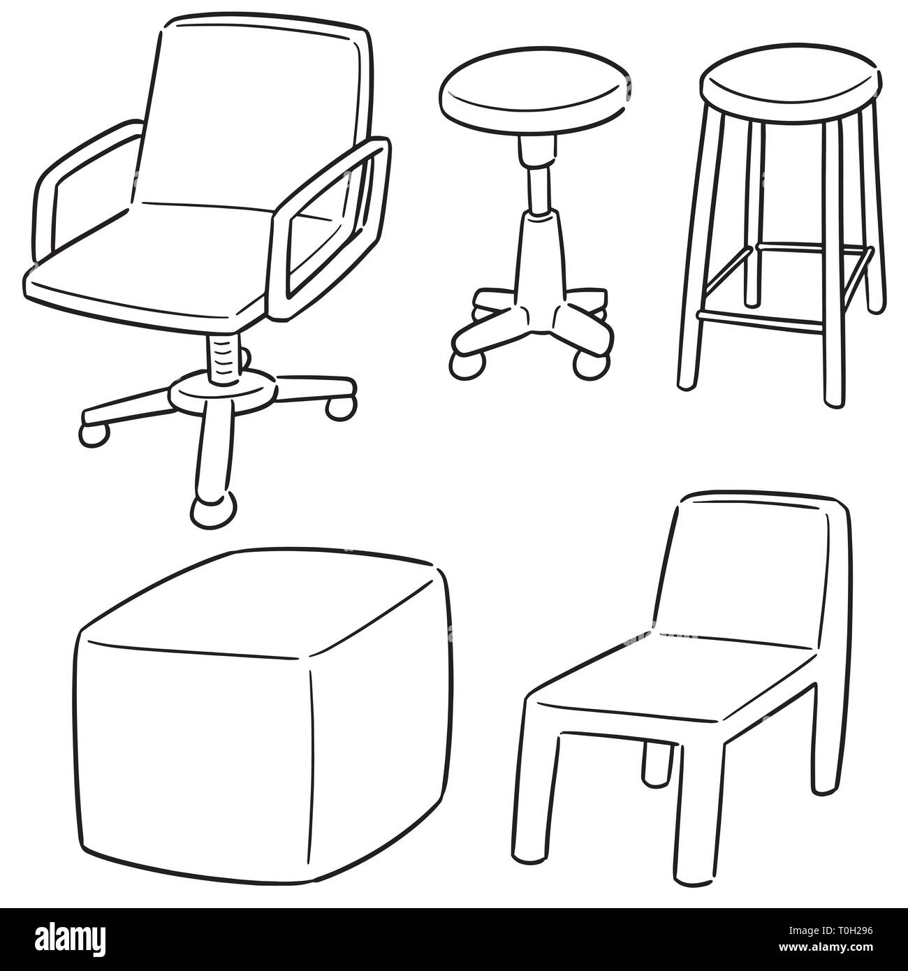 vector set of chair Stock Vector Image & Art - Alamy