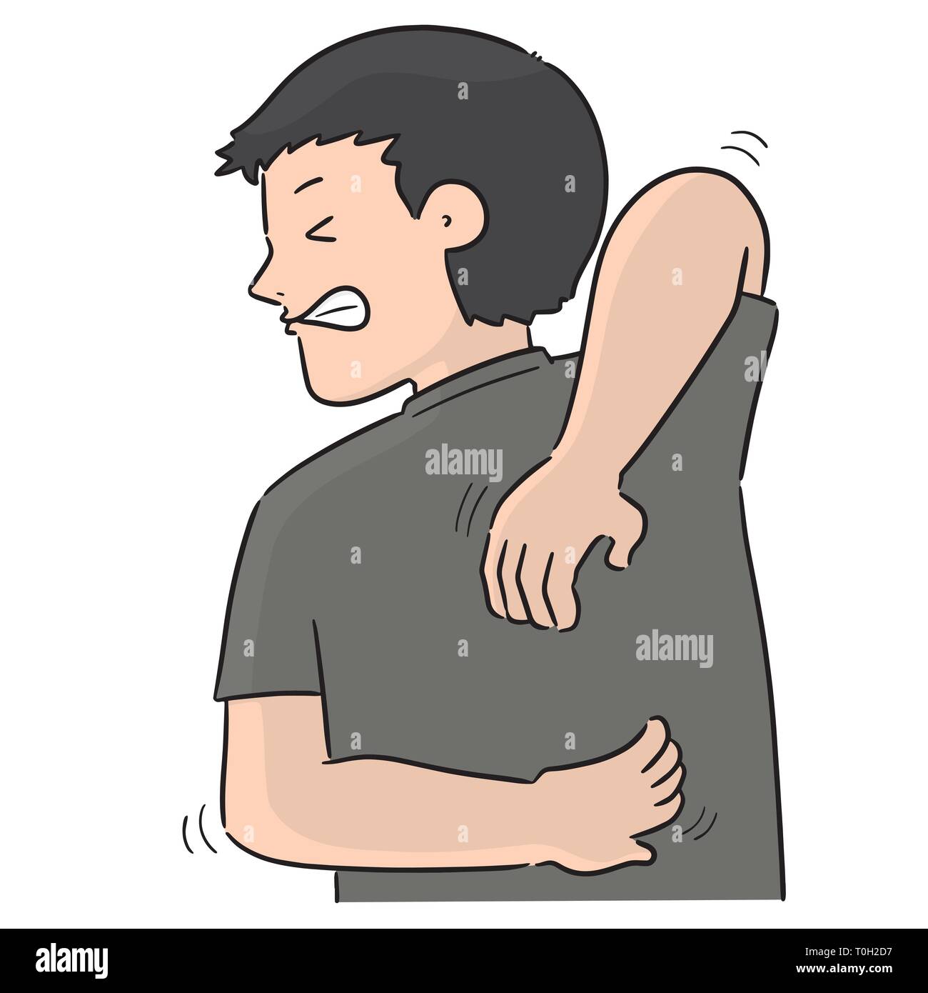 vector of man scratching back Stock Vector Image & Art - Alamy
