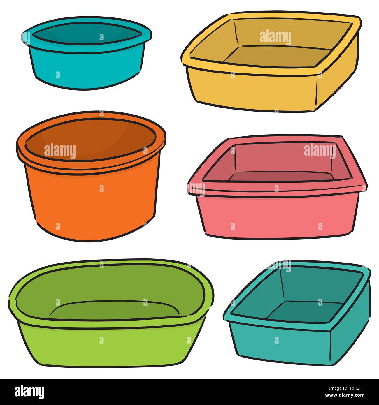 Bowl basin plastic cartoon Cut Out Stock Images & Pictures - Alamy