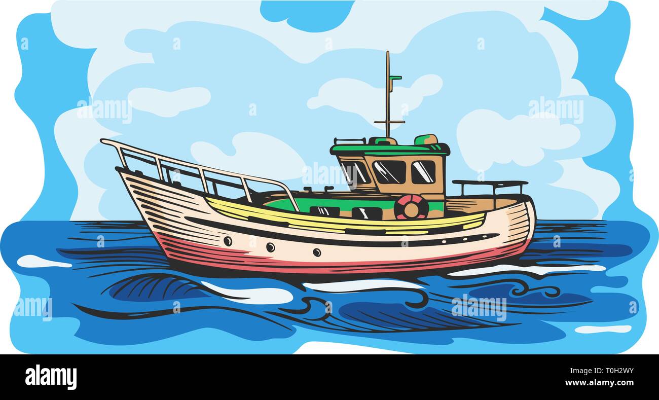 Motor yacht vector Stock Vector Image & Art - Alamy