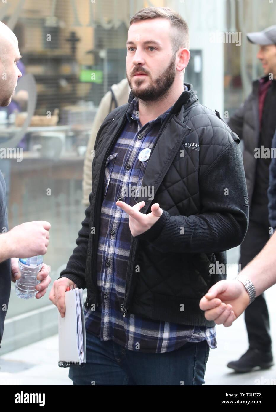 James goddard arriving manchester magistrates court hi-res stock ...