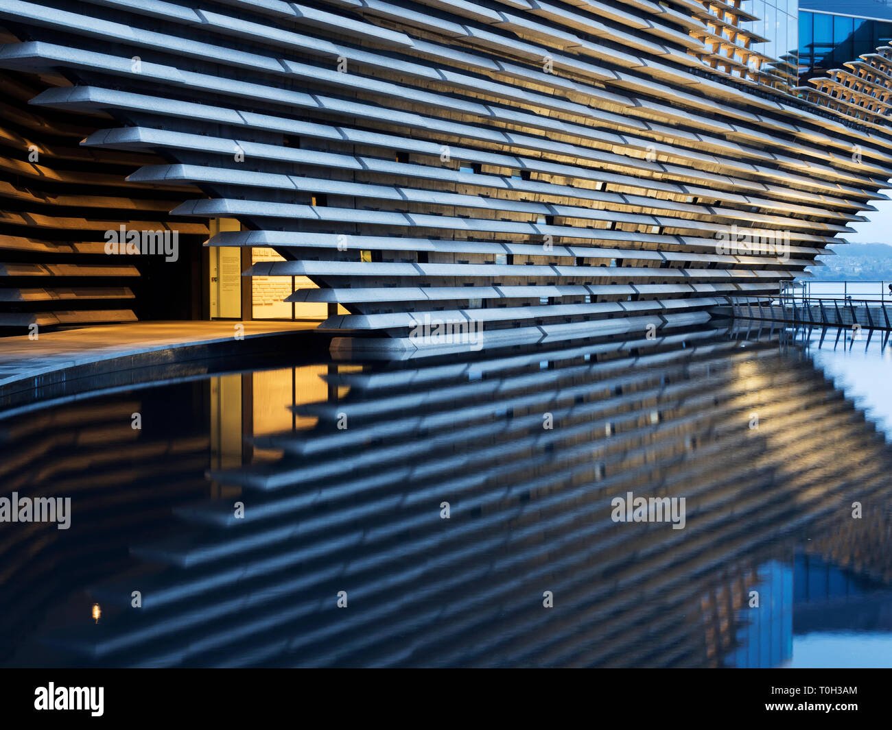 V&A Dundee design museum designed by Kengo Kuma at Riverside Esplanade ...