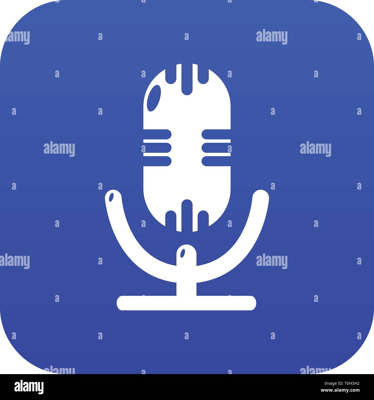 Studio microphone icon blue vector Stock Vector Image & Art - Alamy