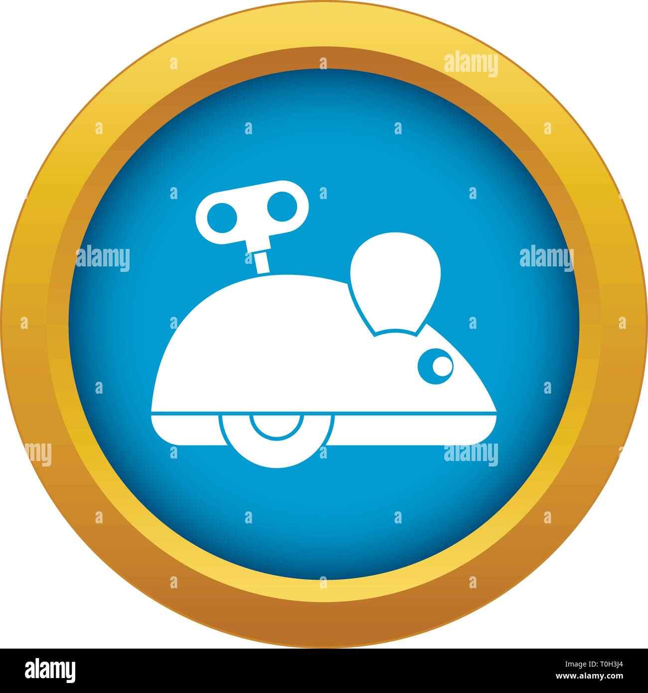 Clockwork mouse icon blue vector isolated Stock Vector Image & Art - Alamy