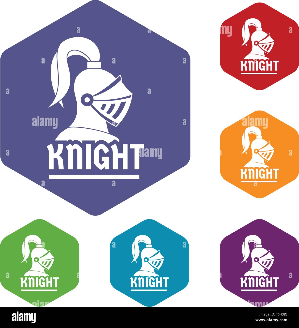 Knight helmet icons vector hexahedron Stock Vector Image & Art - Alamy