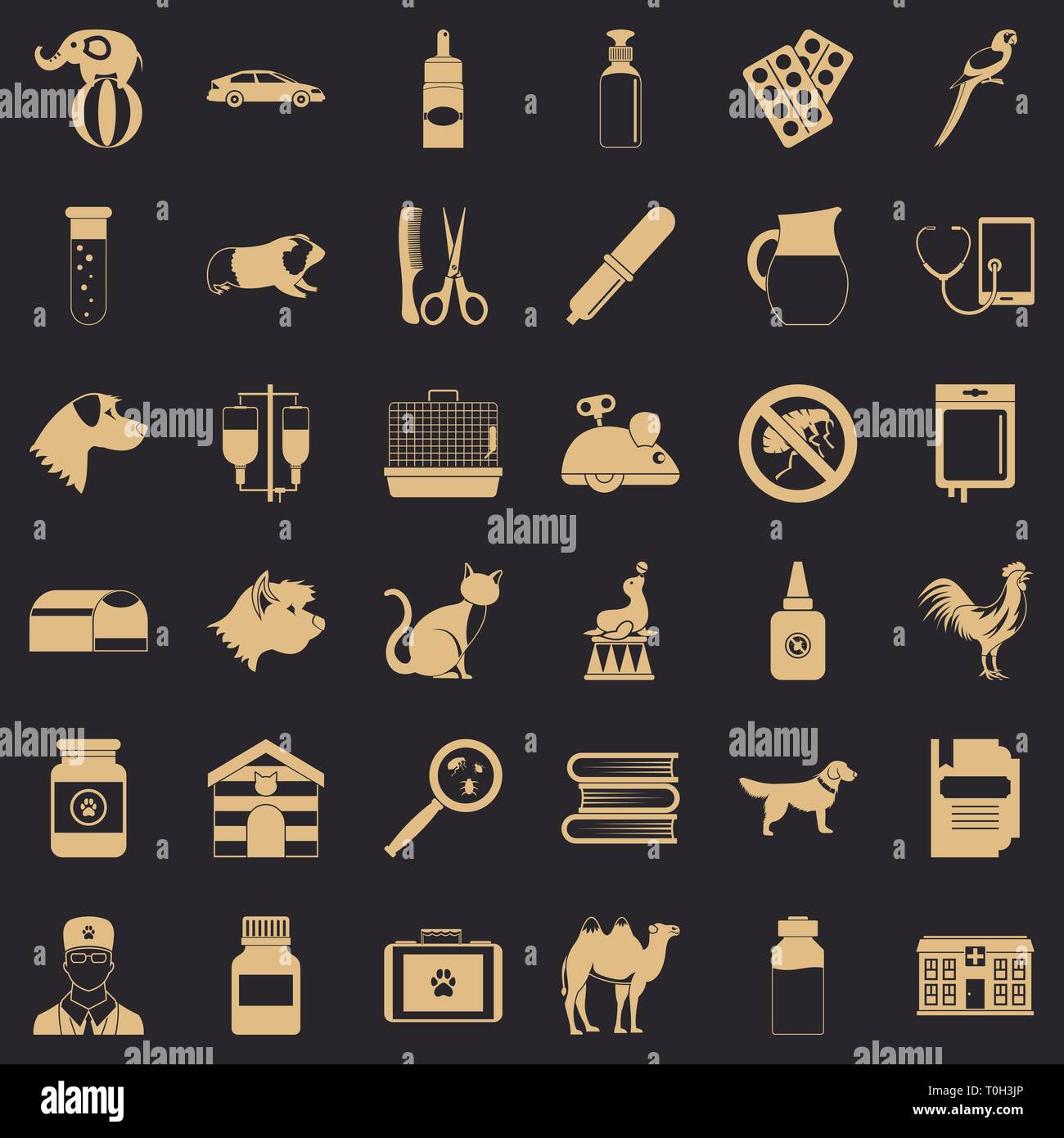 Veterinary doctor icons set, simple style Stock Vector Image & Art - Alamy