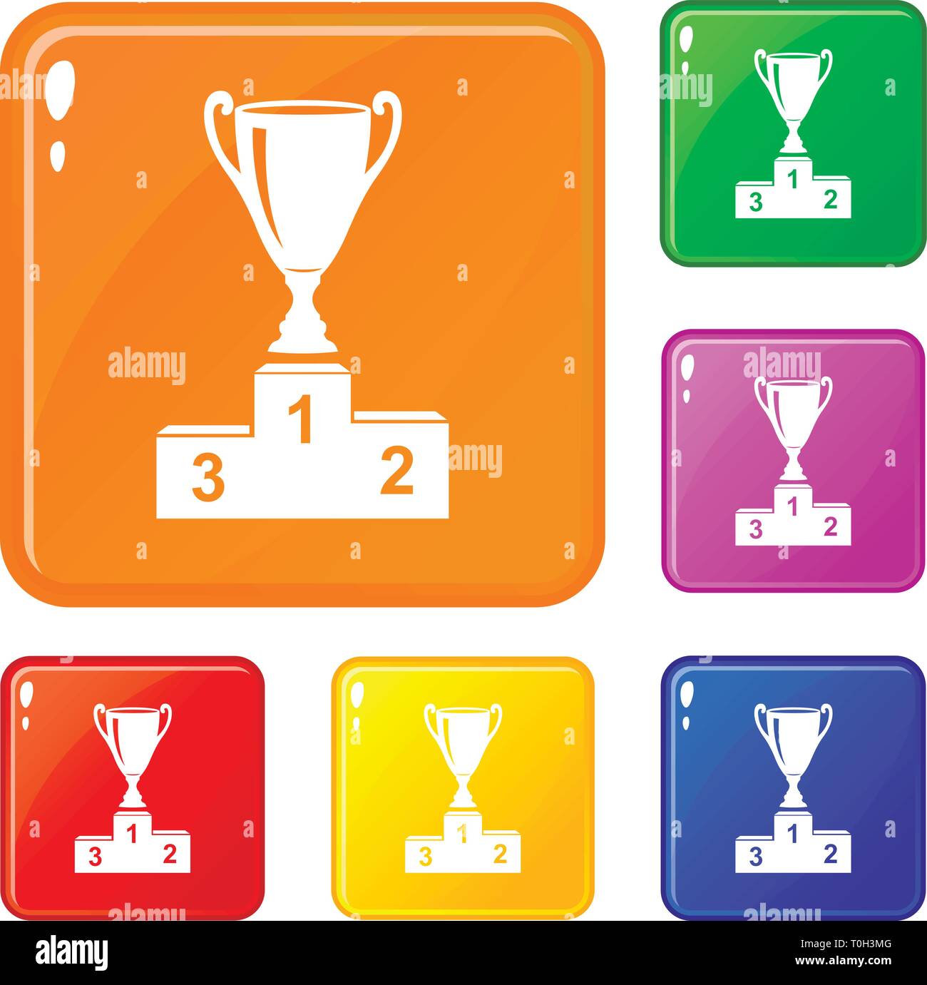 Cup icons set vector color Stock Vector Image & Art - Alamy