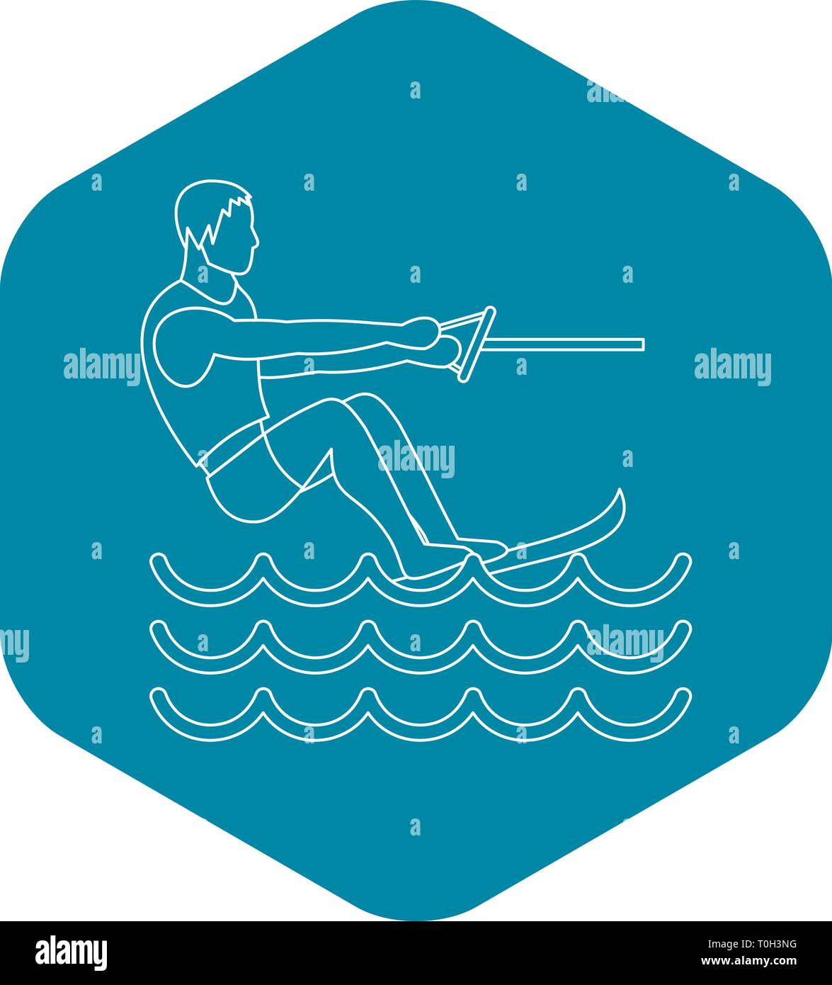Water ski icon, simple style Stock Vector Image & Art - Alamy