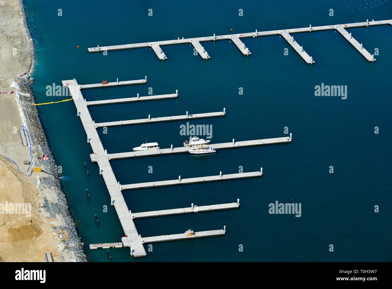 Aerial view of a beautiful sea coast in Dubai, UAE Stock Photo - Alamy