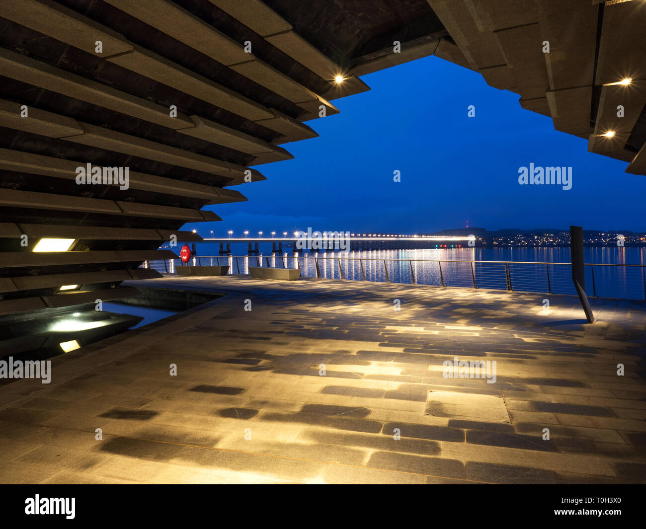 Tay Bridge viewed from the V&A Dundee design museum at Riverside ...