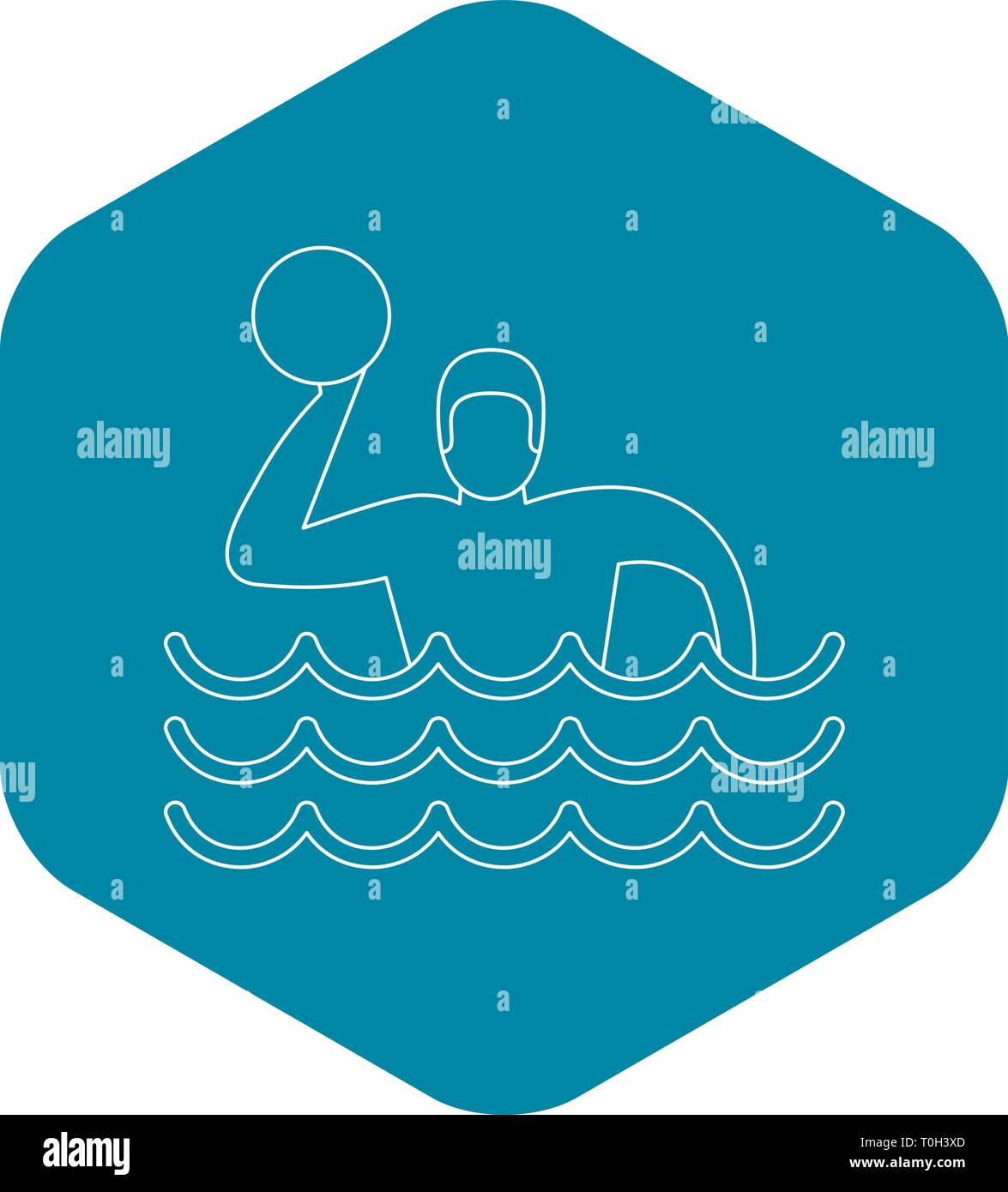 Water polo player icon, simple style Stock Vector Image & Art - Alamy