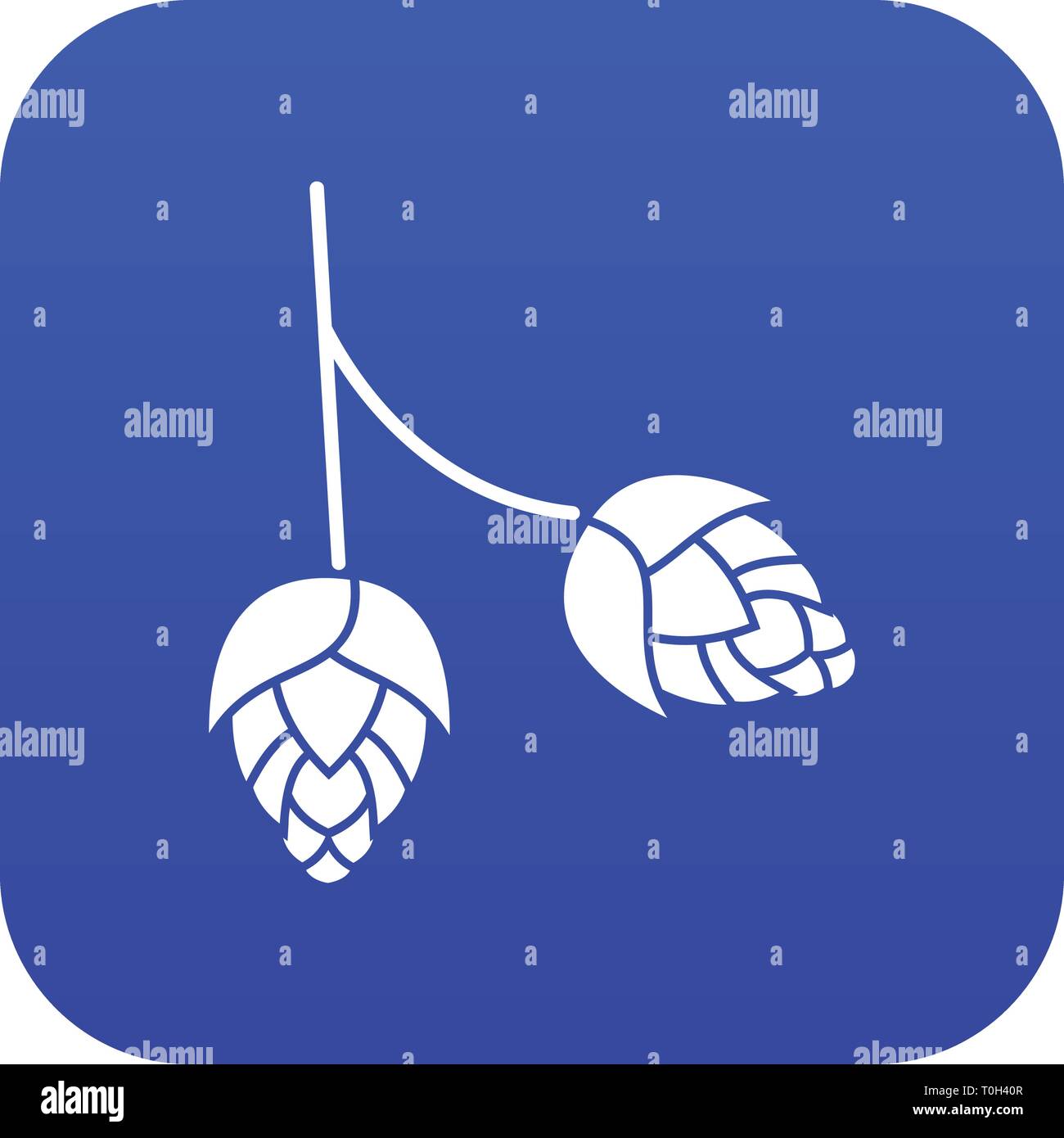 Branch of hops icon digital blue Stock Vector Image & Art - Alamy