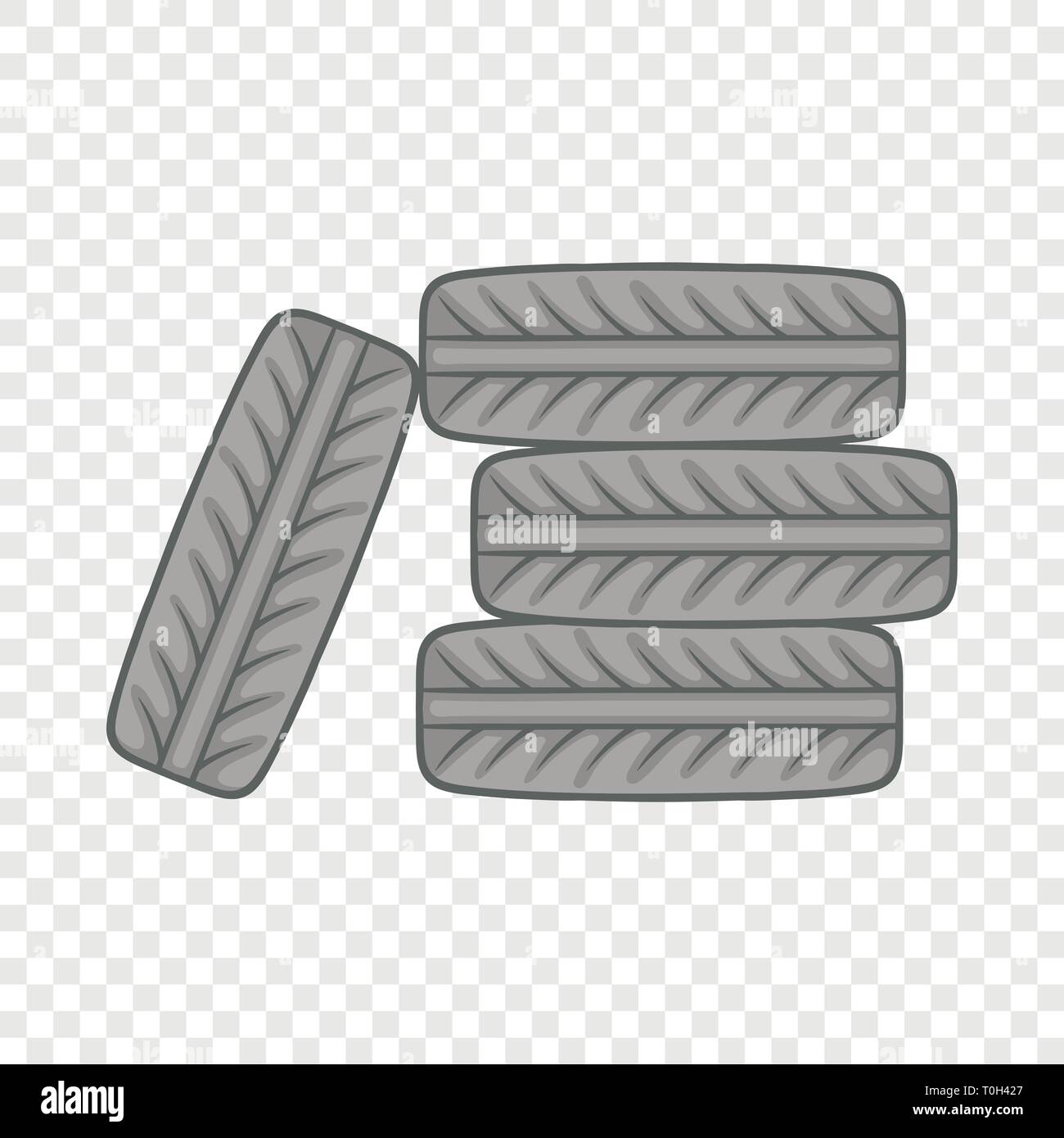 Pile of black tires icon, cartoon style Stock Vector Image & Art - Alamy