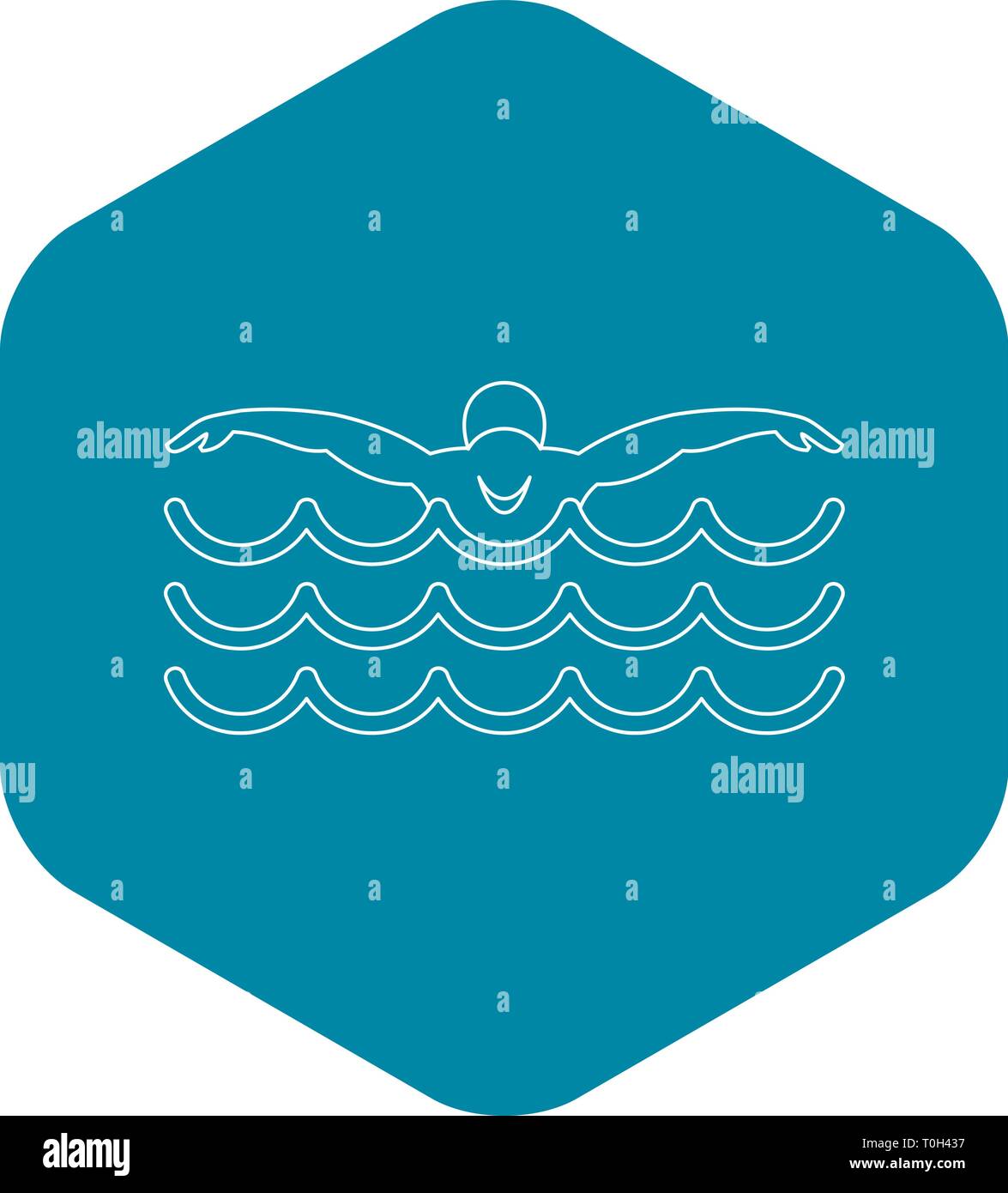 Swimmer icon, simple style Stock Vector Image & Art - Alamy