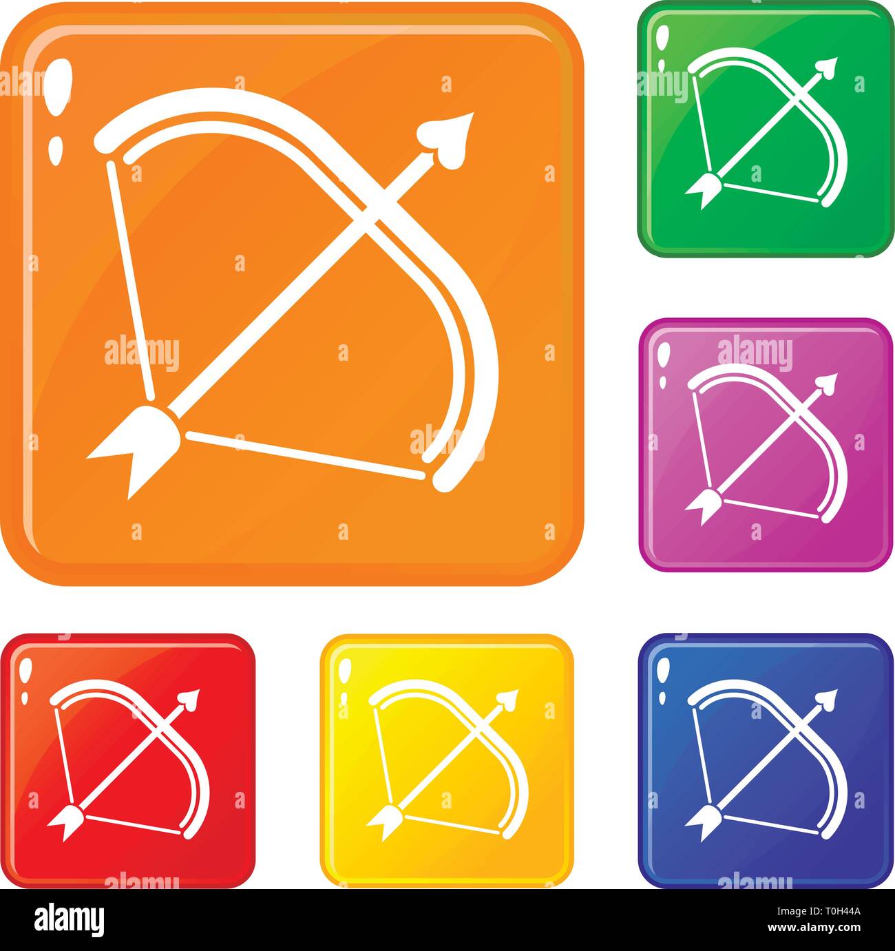 Weapon bow icons set vector color Stock Vector Image & Art - Alamy