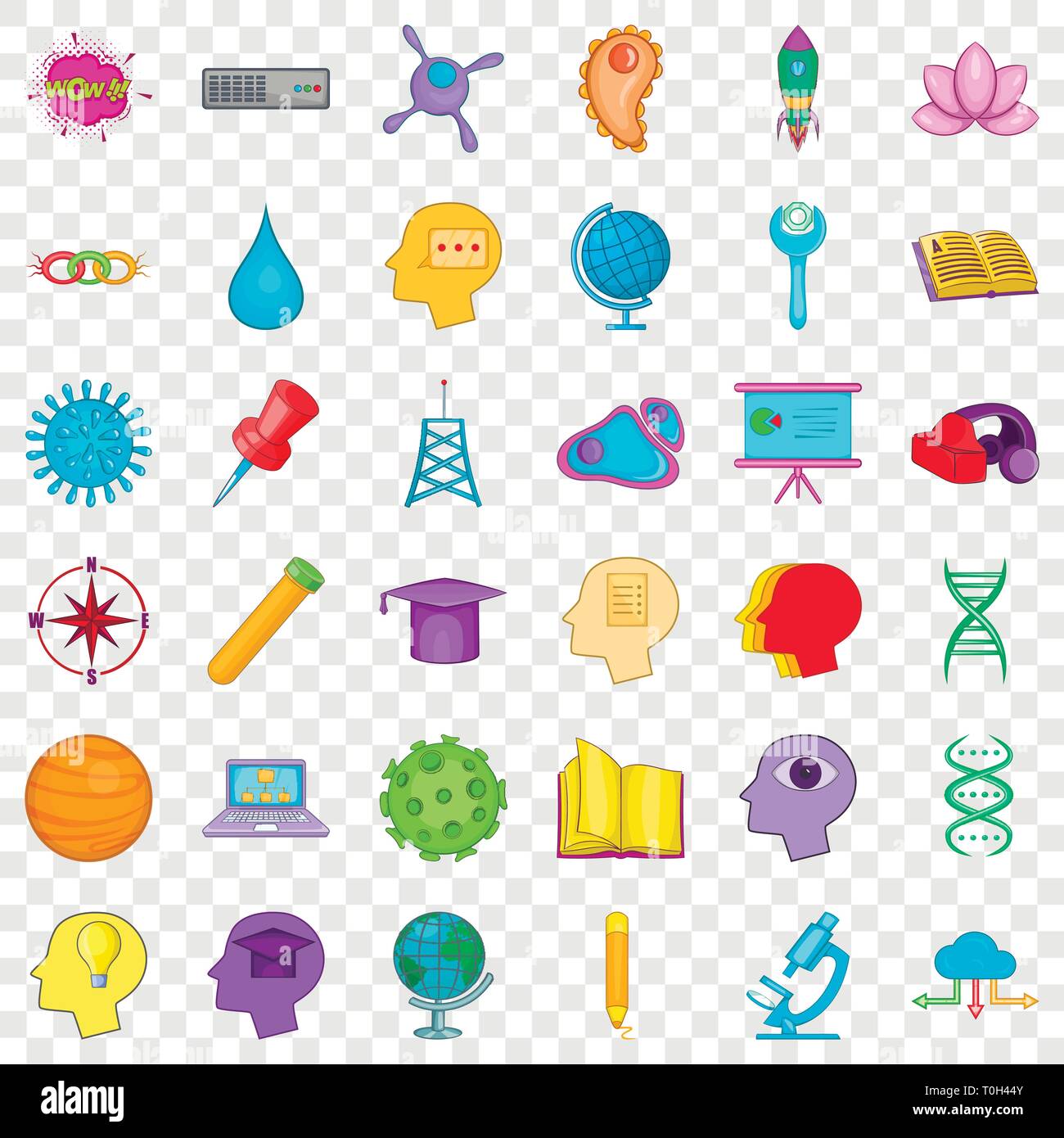 Creative working icons set, cartoon style Stock Vector Image & Art - Alamy