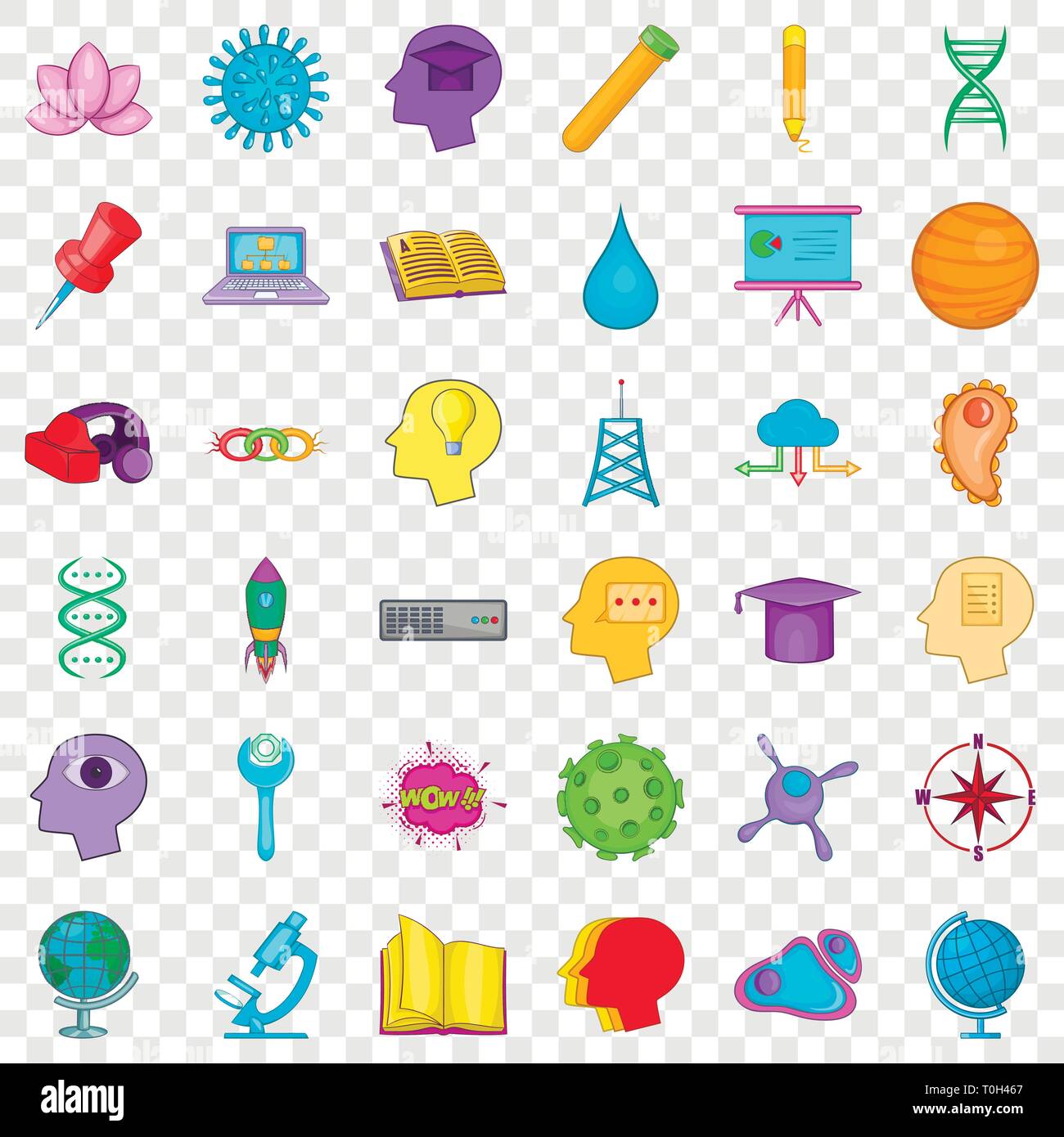 Creative job icons set, cartoon style Stock Vector Image & Art - Alamy