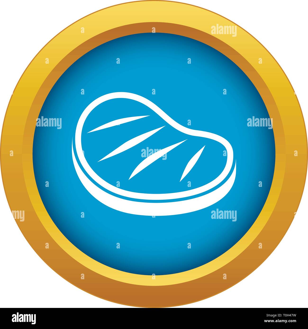 Beef steak icon blue vector isolated Stock Vector Image & Art - Alamy
