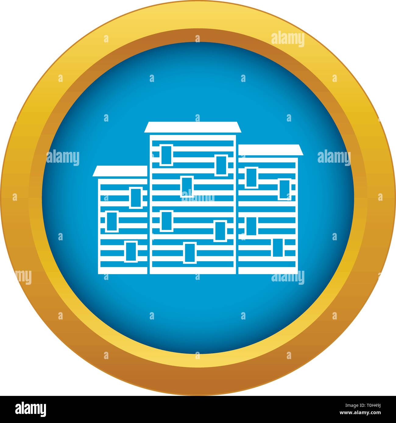 Houses icon blue vector isolated Stock Vector Image & Art - Alamy