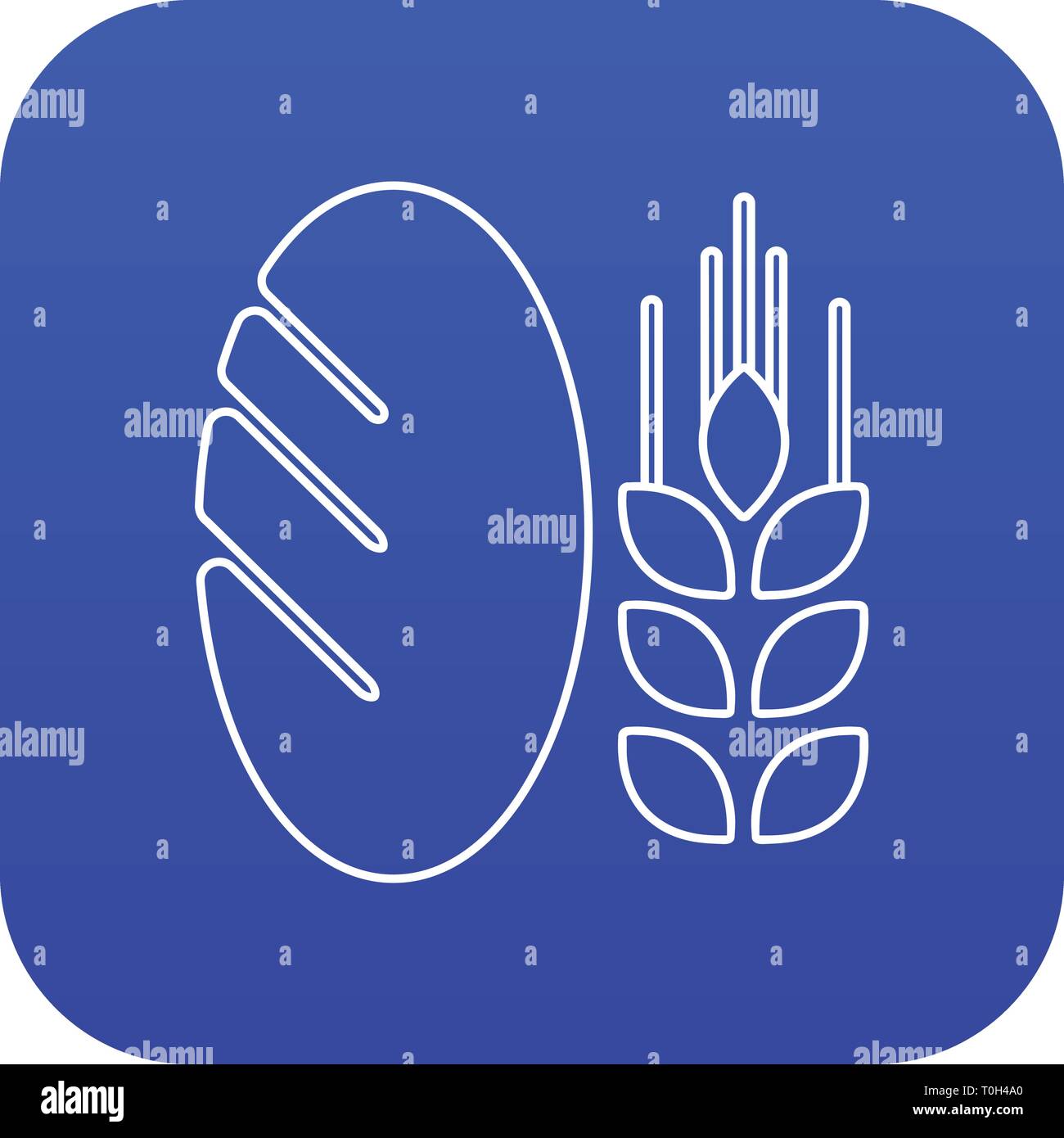 Bread wheat icon blue vector Stock Vector Image & Art - Alamy