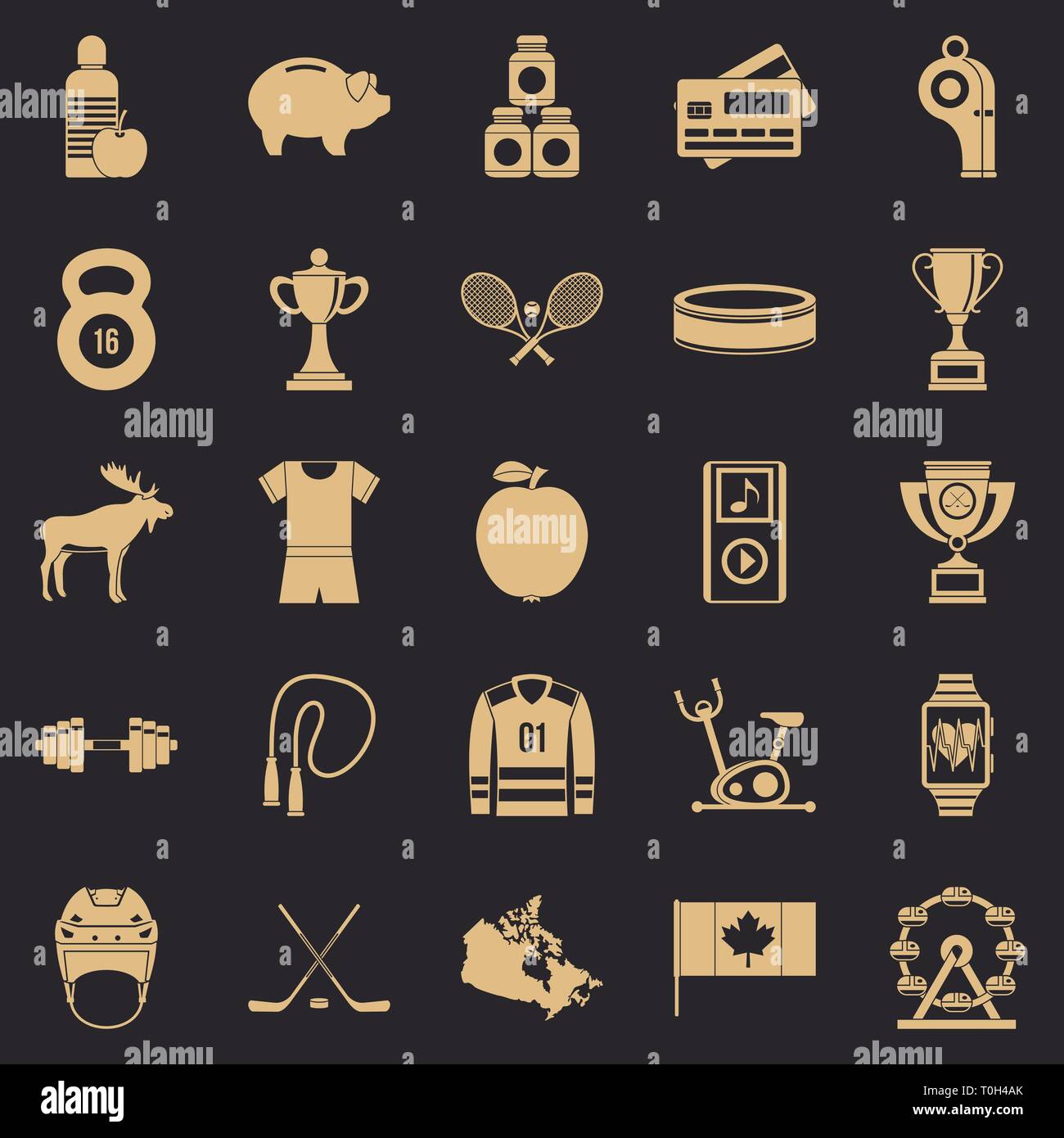 Sports uniform icons set, simple style Stock Vector Image & Art - Alamy