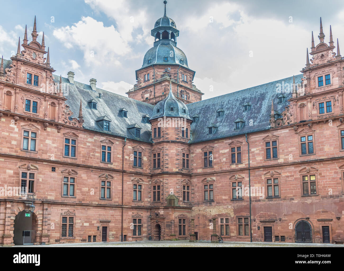 Aschaffenburg, Germany - on the left bank of the Main river, the ...