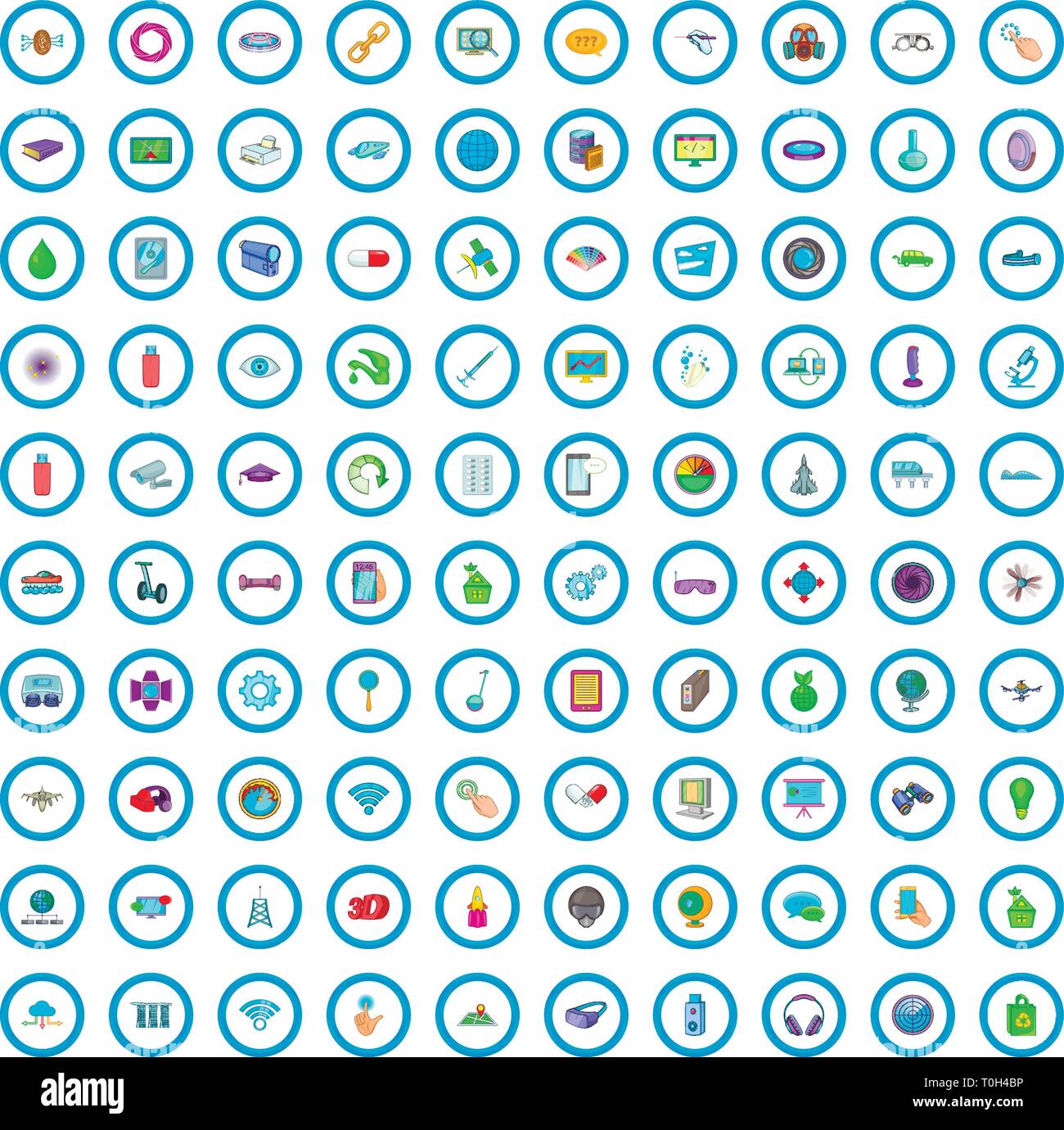 100 innovation icons set, cartoon style Stock Vector Image & Art - Alamy