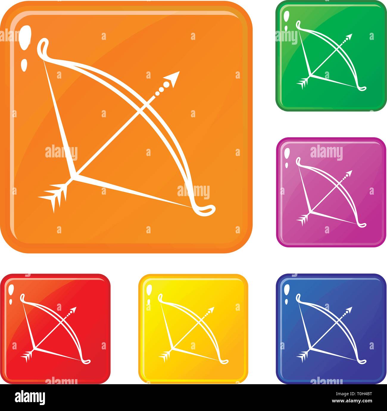 Child bow icons set vector color Stock Vector Image & Art - Alamy