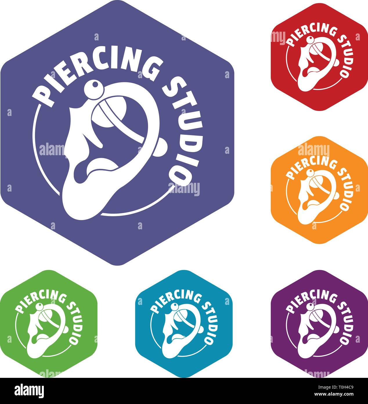 Piercing icons vector hexahedron Stock Vector Image & Art - Alamy