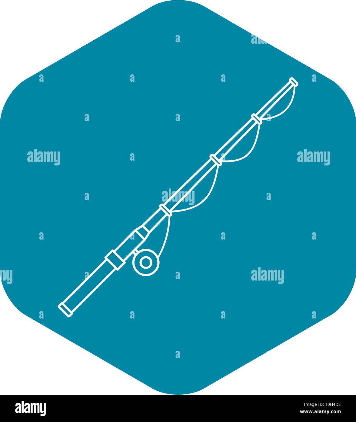 fishing rod icon, outline style Stock Vector Image & Art - Alamy