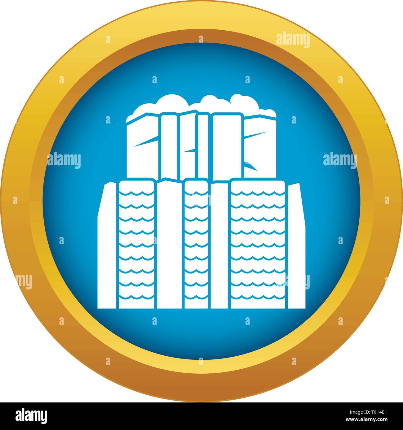 Iguazu falls, Argentina icon blue vector isolated Stock Vector Image ...
