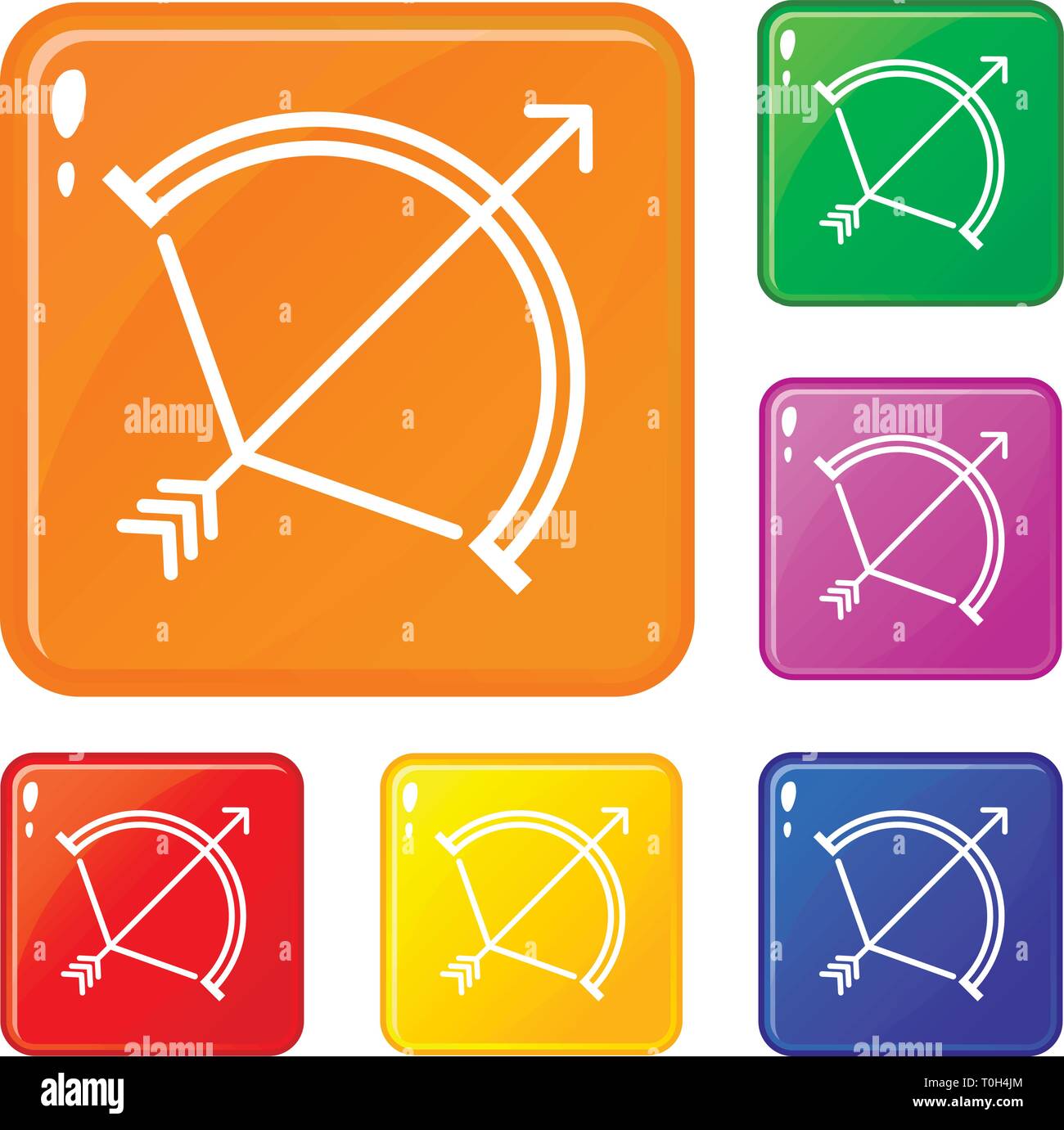 Bow string icons set vector color Stock Vector Image & Art - Alamy