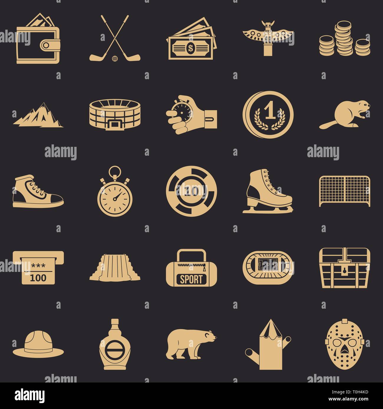 Hockey referee icons set, simple style Stock Vector Image & Art - Alamy