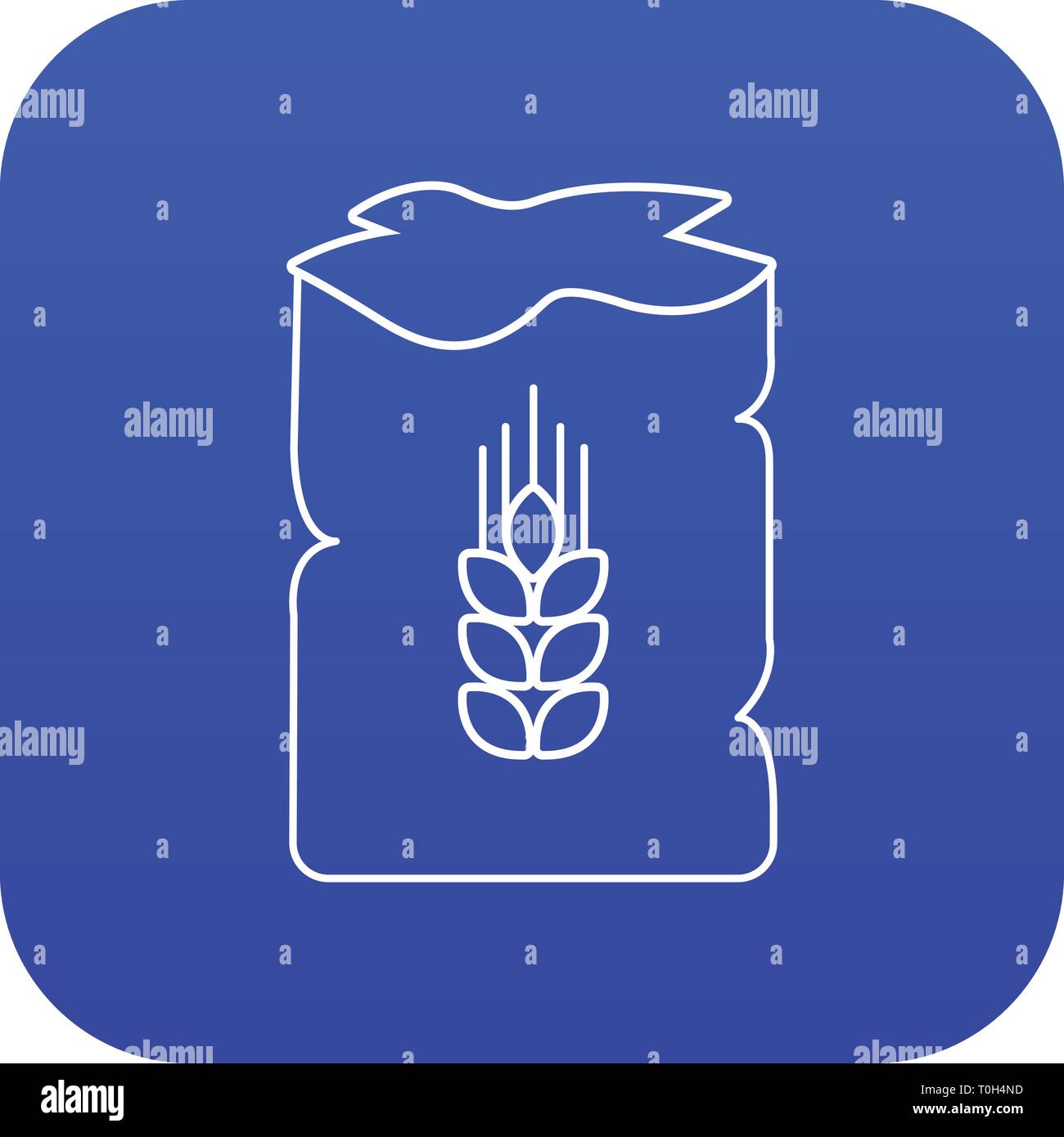 Bag wheat icon blue vector Stock Vector Image & Art - Alamy
