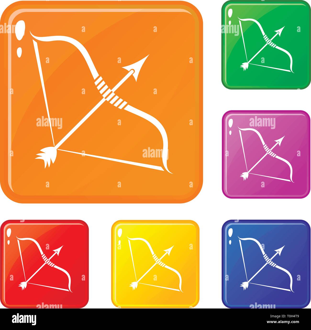 Big bow icons set vector color Stock Vector Image & Art - Alamy