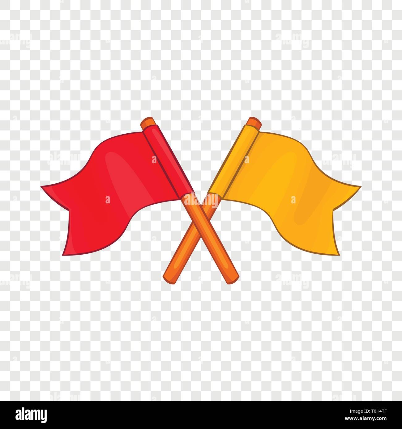 Two crossed flags icon, cartoon style Stock Vector Image & Art - Alamy
