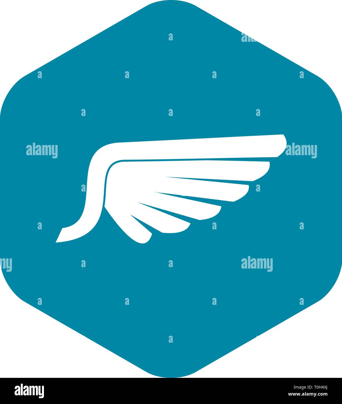 Wing icon, simple style Stock Vector Image & Art - Alamy