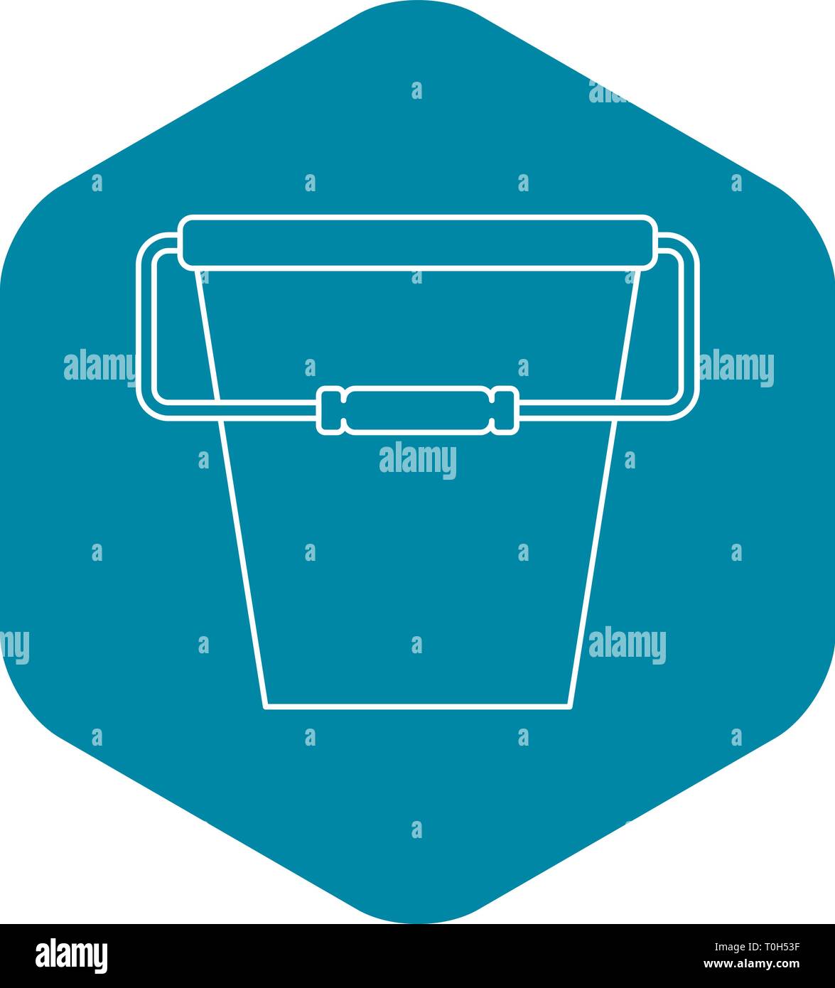 Bucket icon, outline style Stock Vector Image & Art - Alamy