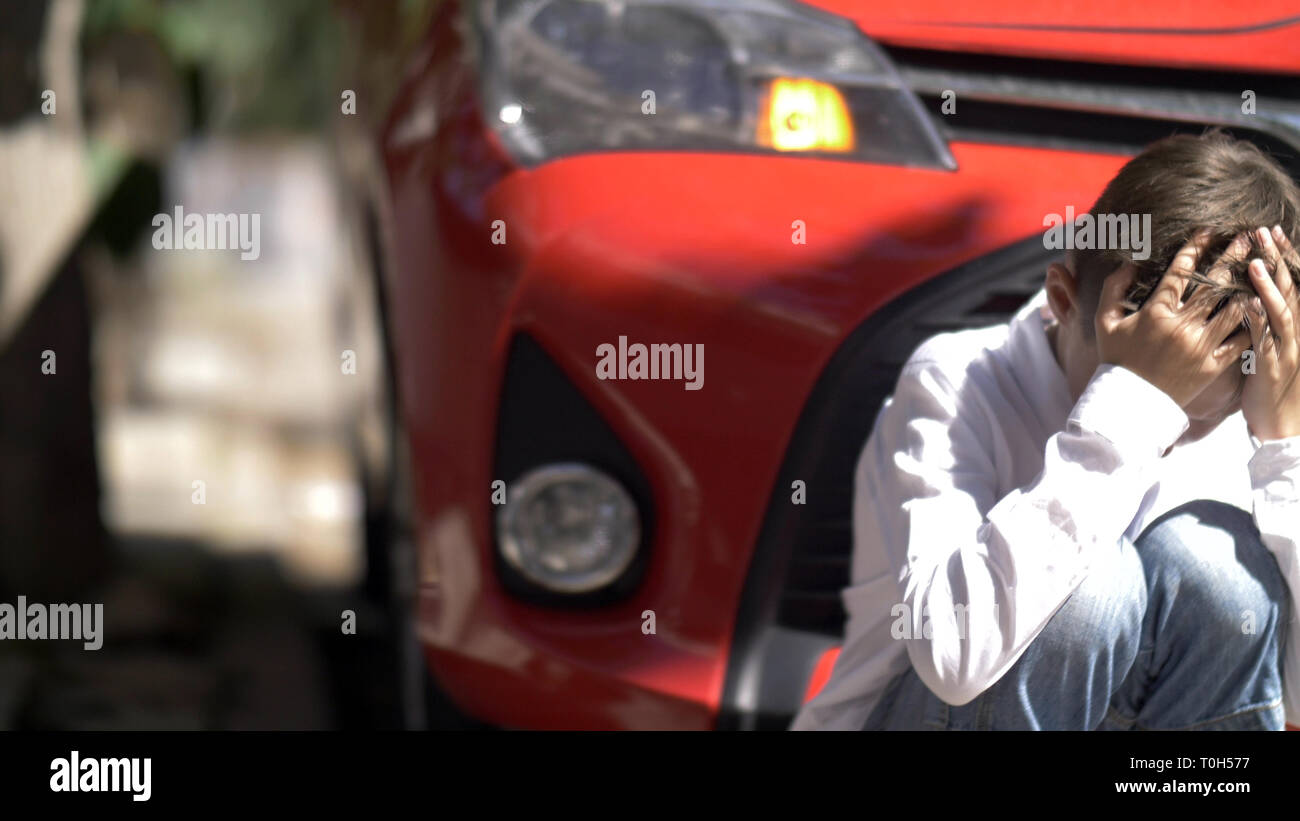 Boy car accident hi-res stock photography and images - Alamy