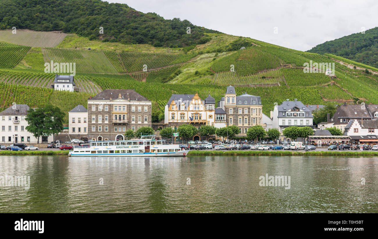 Moselle Valley, Germany - famous for its white wine production, the ...