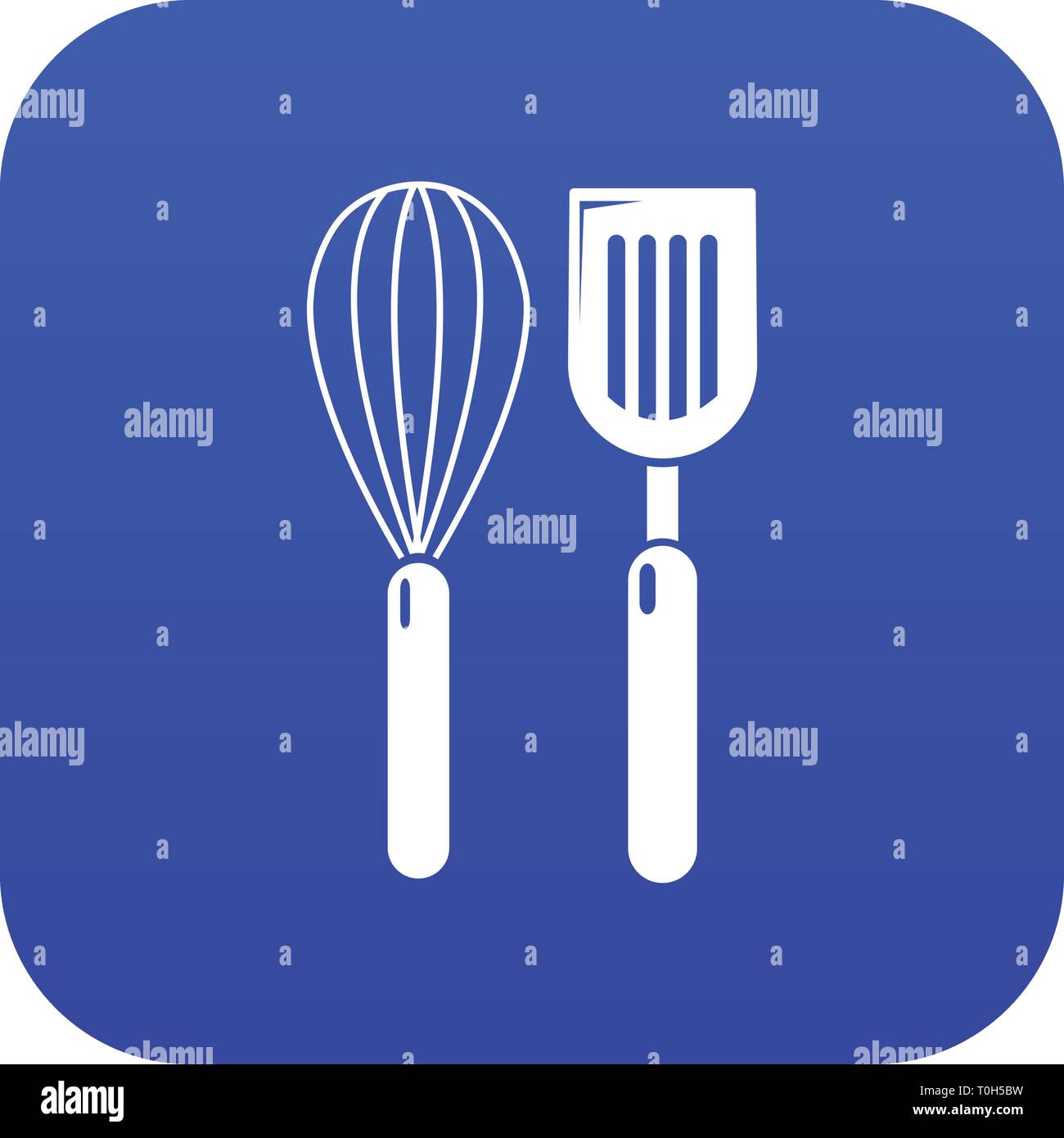 Cutlery bake icon blue vector Stock Vector Image & Art - Alamy