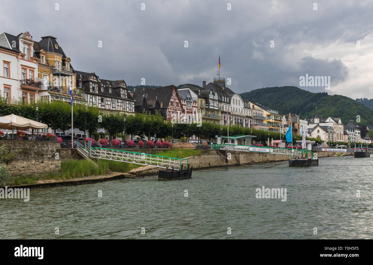 Moselle Valley, Germany - famous for its white wine production, the ...