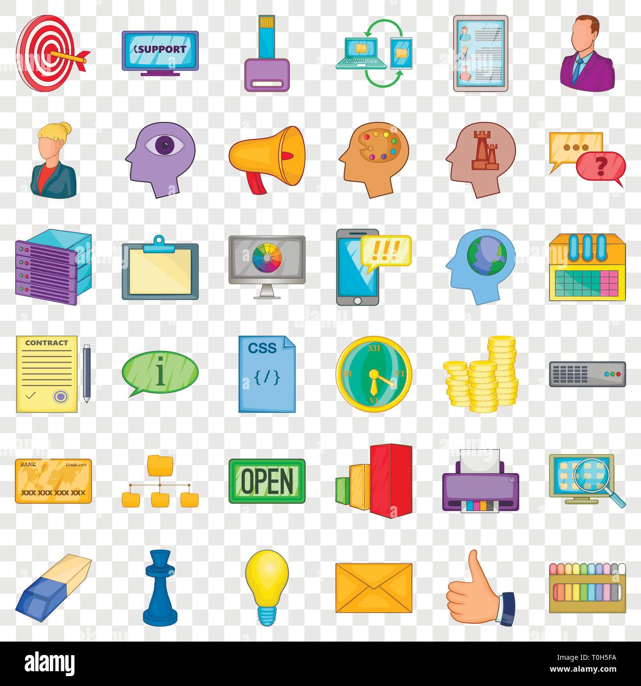 Best idea icons set, cartoon style Stock Vector Image & Art - Alamy