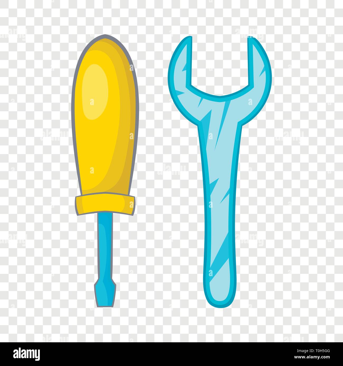 Cartoon style icon of an adjustable wrench hi-res stock photography and ...