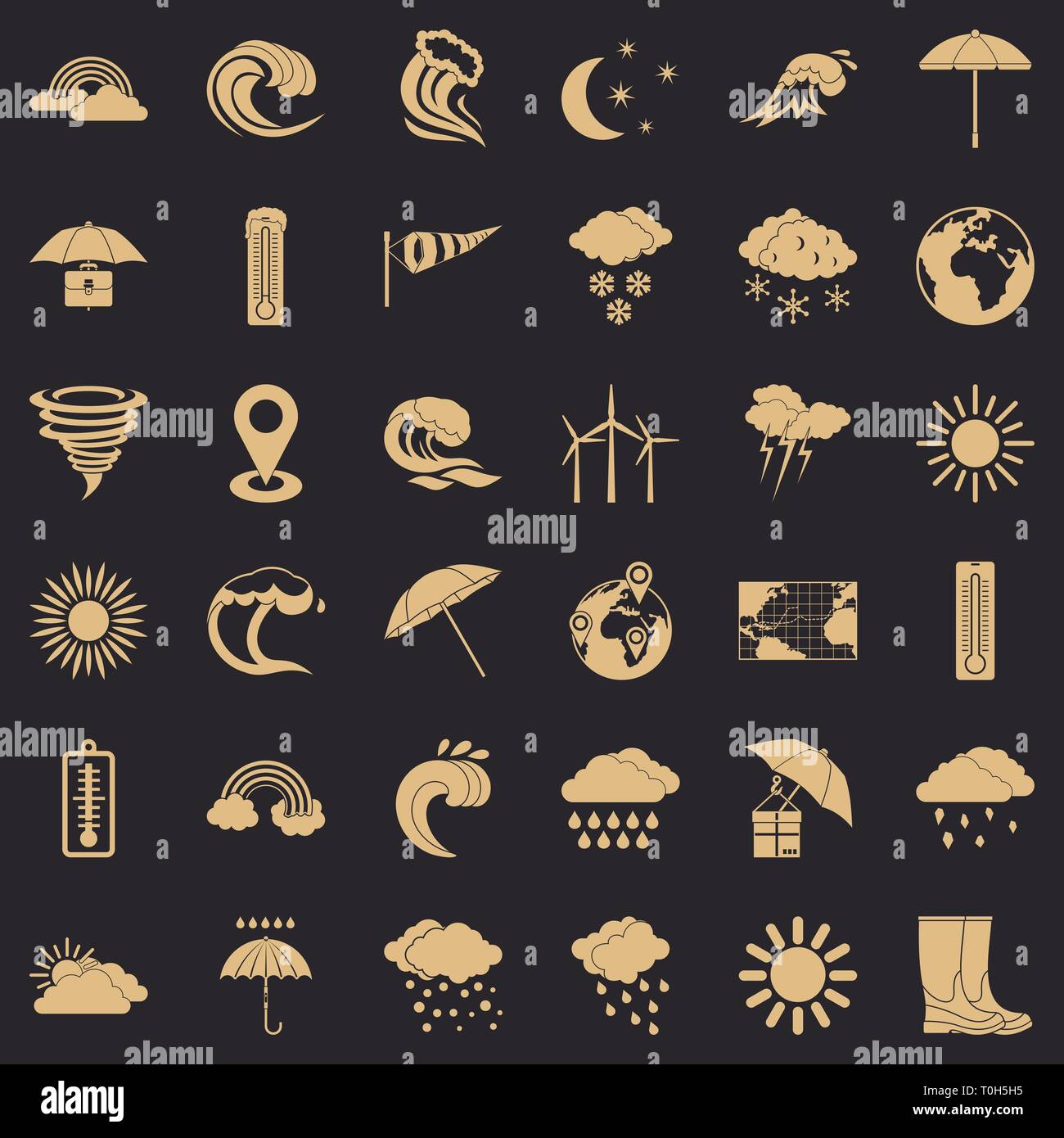 Good weather icons set, simple style Stock Vector Image & Art - Alamy