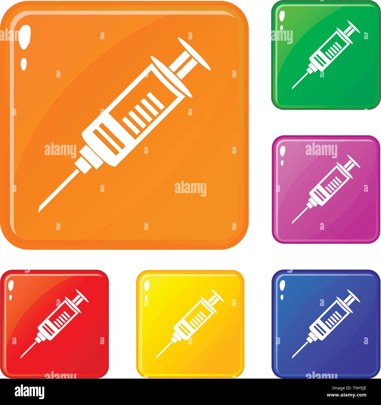 Syringe icons set vector color Stock Vector Image & Art - Alamy