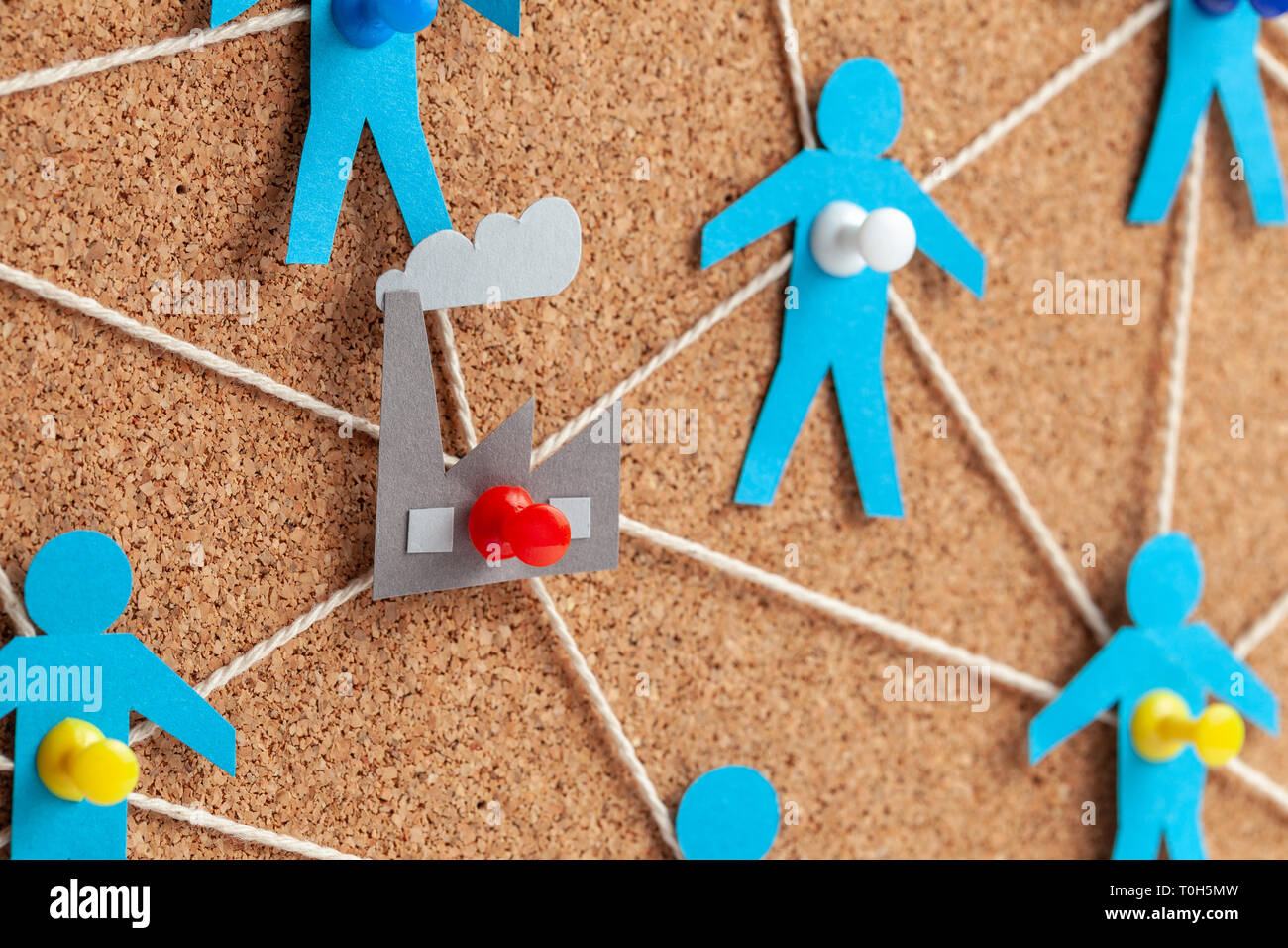 Factory management and communications. Corruption at work. The correct ...