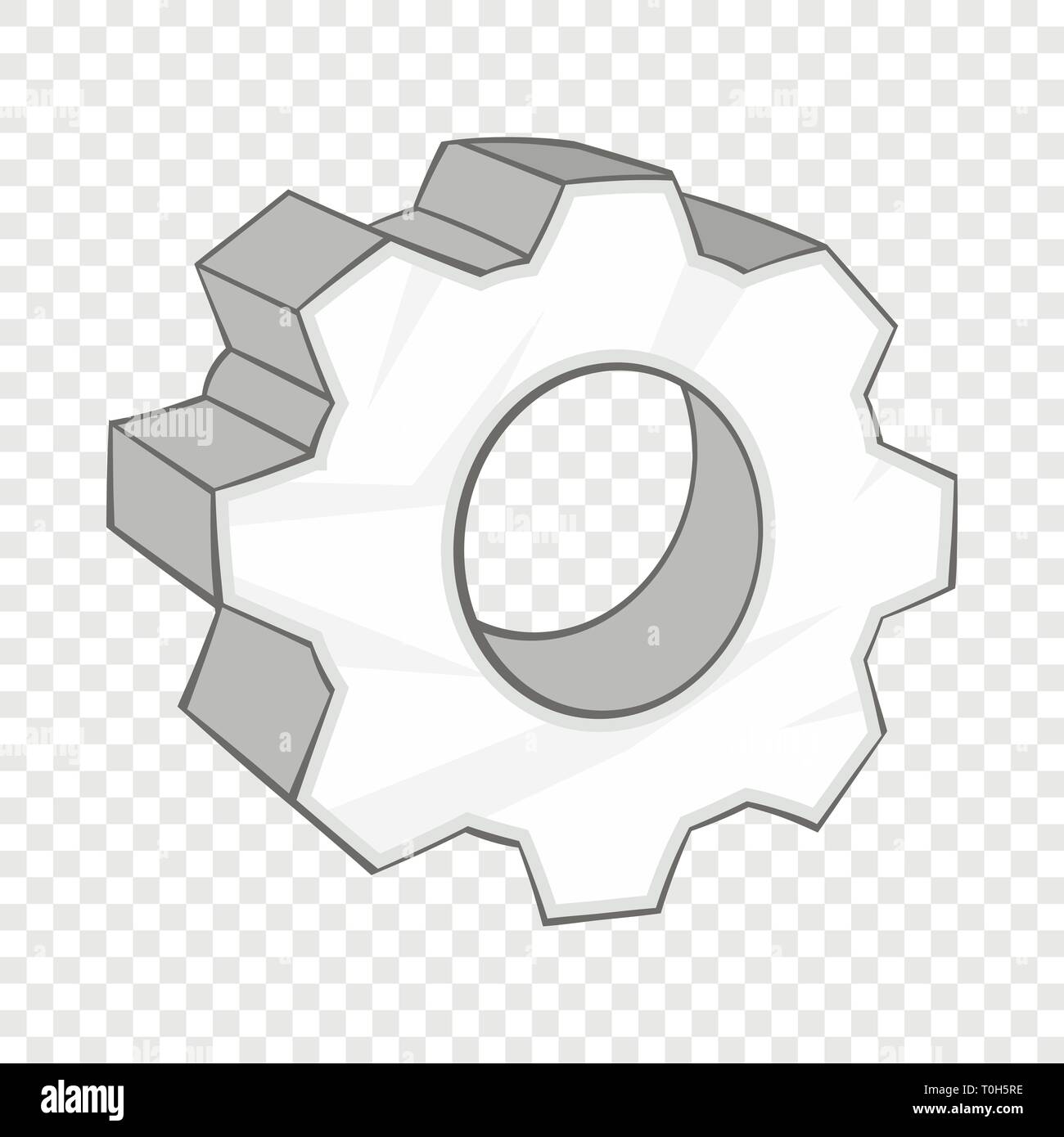 Gear icon in cartoon style Stock Vector Image & Art - Alamy